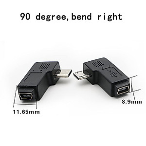 rgzhihuifz USB Micro to Mini Adapter, 3-Pack, Black