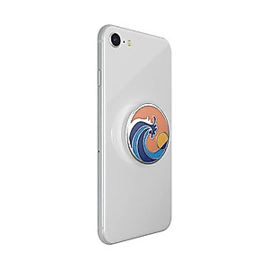 PopSockets PopGrip - Expanding Stand and Grip with Swappable Top - (Ride The Wave Coral)
