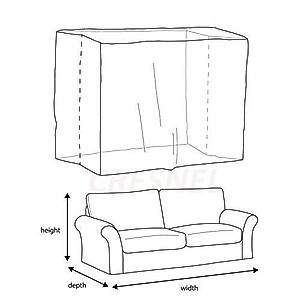 STARTWO Furniture Cover Plastic Bag Plastic Couch Cover Heavy Duty Water Resistant Thick Clear | Sofa Slipover for Moving and Long Term Storage 42”(Width) x 34”(Depth) x 42"(Height)