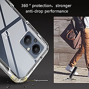 YJROP OnePlus Nord N20 5G Case: Crystal Clear Full-Body Rugged Hybrid Bumper with Tempered Glass Screen Protector