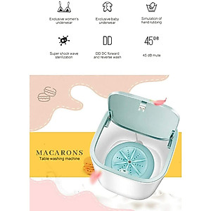Jteyult Mini Electric Washing Machine Portable USB Underwear Cleaning Machine Socks Baby Clothes Wash Machine-White