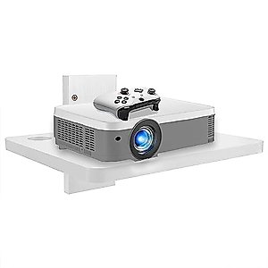 Siondoux Floating Entertainment Shelf Wooden DVD Shelf, Wall Mount TV Shelf, Projector Shelf for Wall Perfect for Projector, Xbox, PS5, DVD Player,Game Console, Cable Box, Floating Shelf for Under TV