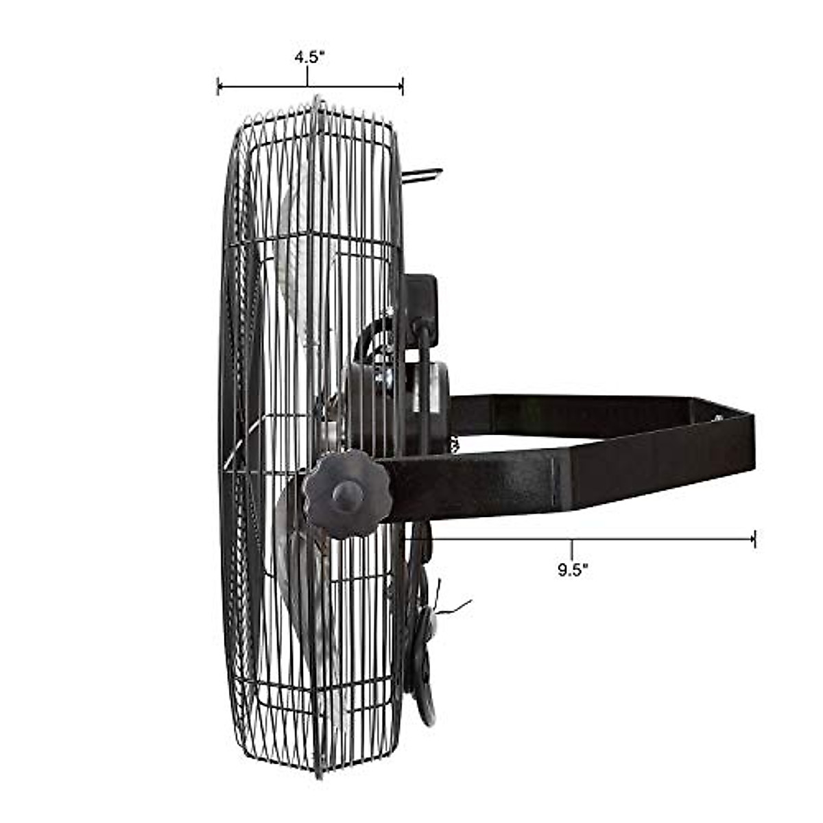 OEMTOOLS OEM24895 18 Inch Workstation Fan, 3853 CFM Max. Industrial Wall Fan, 360 Degree Rotating 18 Inch Wall Mount Fan, Barn Fans for Livestock