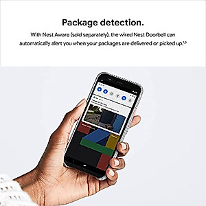 Google indoor Nest Video Doorbell Camera 720p Wired (Renewed)