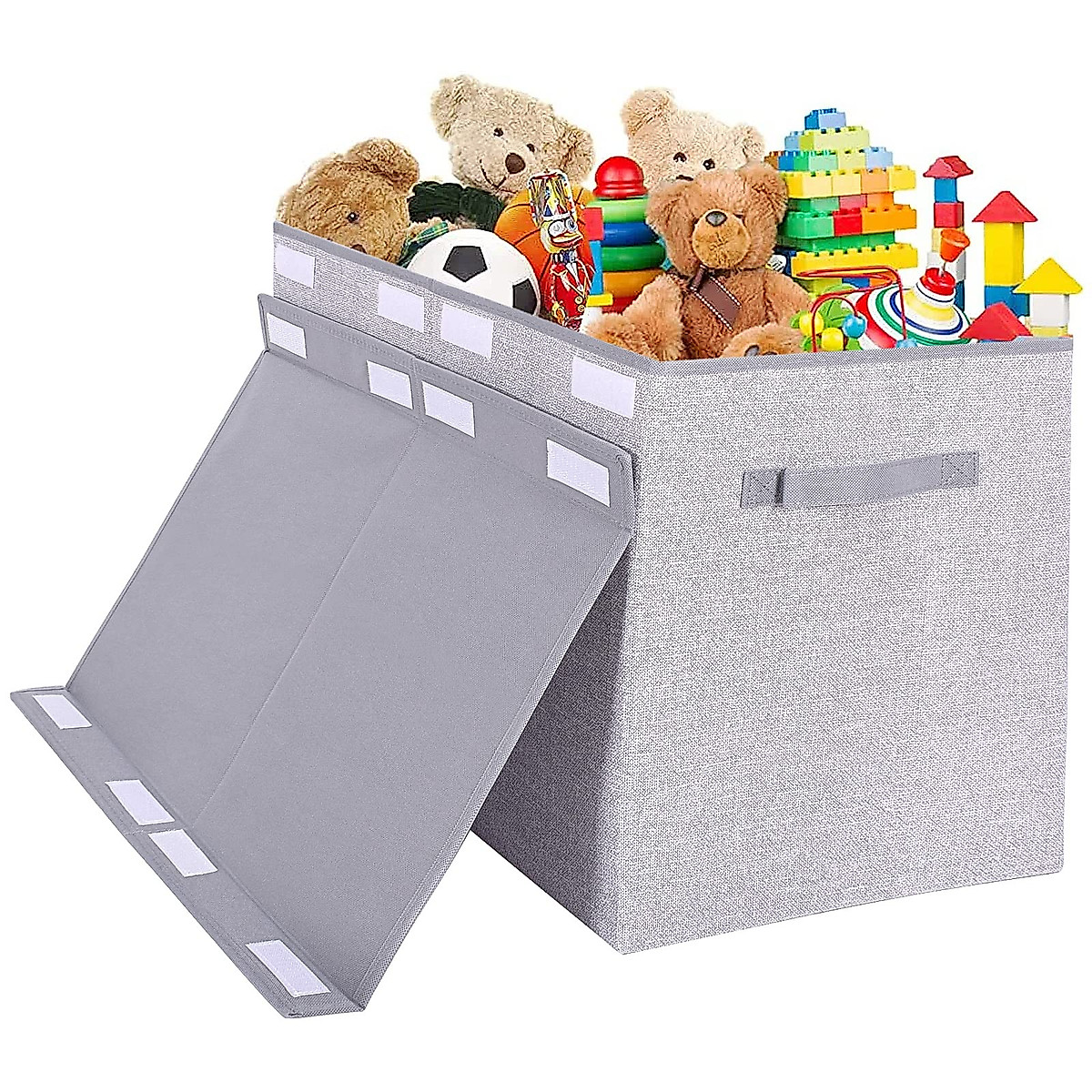 Pantryily Toy Box for Girls-Large Collapsible Kids Toy Chest Boxes Organizers and Storage for Nursery,Playroom,Office 24.5"x13"x16"(Pink&Grey)