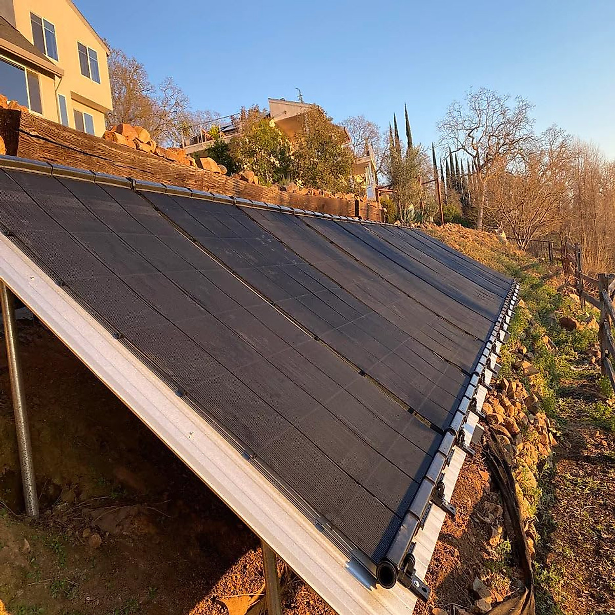 SolarPoolSupply Industrial Grade Solar Pool Heater DIY Kit - Superior High-Wind Strapless Mounting System & Maximum Freeze Resistance (4-4'x9.5' / 152 Square Feet)