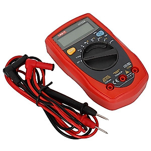 UT33A Digital Multimeter - UNI-T UT33A Handheld LCD Digital Multimeter Auto Range AC/DC Voltage DC Current Resistance Tester red+black