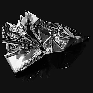 Leberna Emergency Blanket Survival Gear | Foil Mylar Thermal Blankets 63" x 87" inches (Pack of 10) | Big Double Sided Escape Tact Bivvy, | for NASA, Outdoors, Hiking, Space, Marathons First Aid Kit