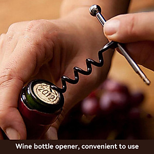 4pcs Corkscrew Spiral, Portable Keychain Corkscrew Black Stainless Steel Wine Beer Bottle Opener Corkscrew Kitchen Accessories