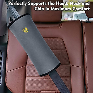 Seat Belt Cover Pad for Kids, Seat Belt Pillow for Kids Travel, Car Pillow Seat Belt Cushion for Head Neck Shoulder Support, Universal Car Seat Safety Strap Pad Booster Seat Protector for Child Adult