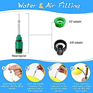 Hiboom Swimming Pool Football, Water Footballs for Pool for Under Water Passing, Dribbling, Beach Football Waterproof, Pool Water Diving Game Toys for Teens Adults, Ball Fills with Water (Yellow)