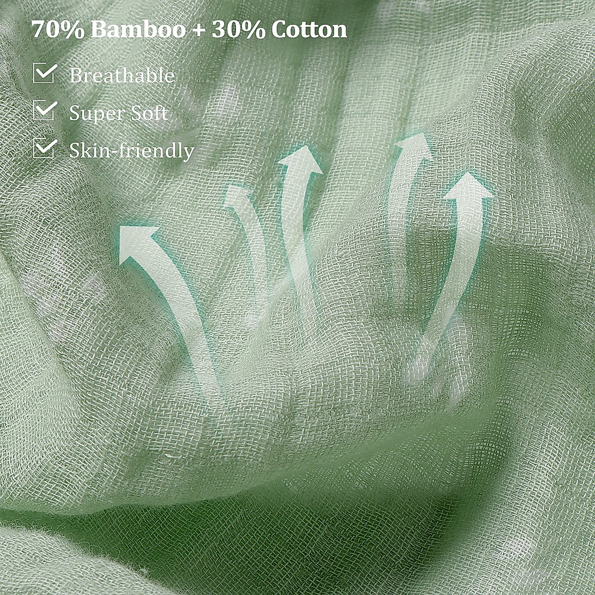 Softan Swaddle Blanket, Muslin Swaddle Blanket for Boys & Girls, 47X47In Muslin Swaddle Receiving Blanket for Newborn, Baby Muslin Swaddle Blanket Soft Silky & Breathable, 4 Pack