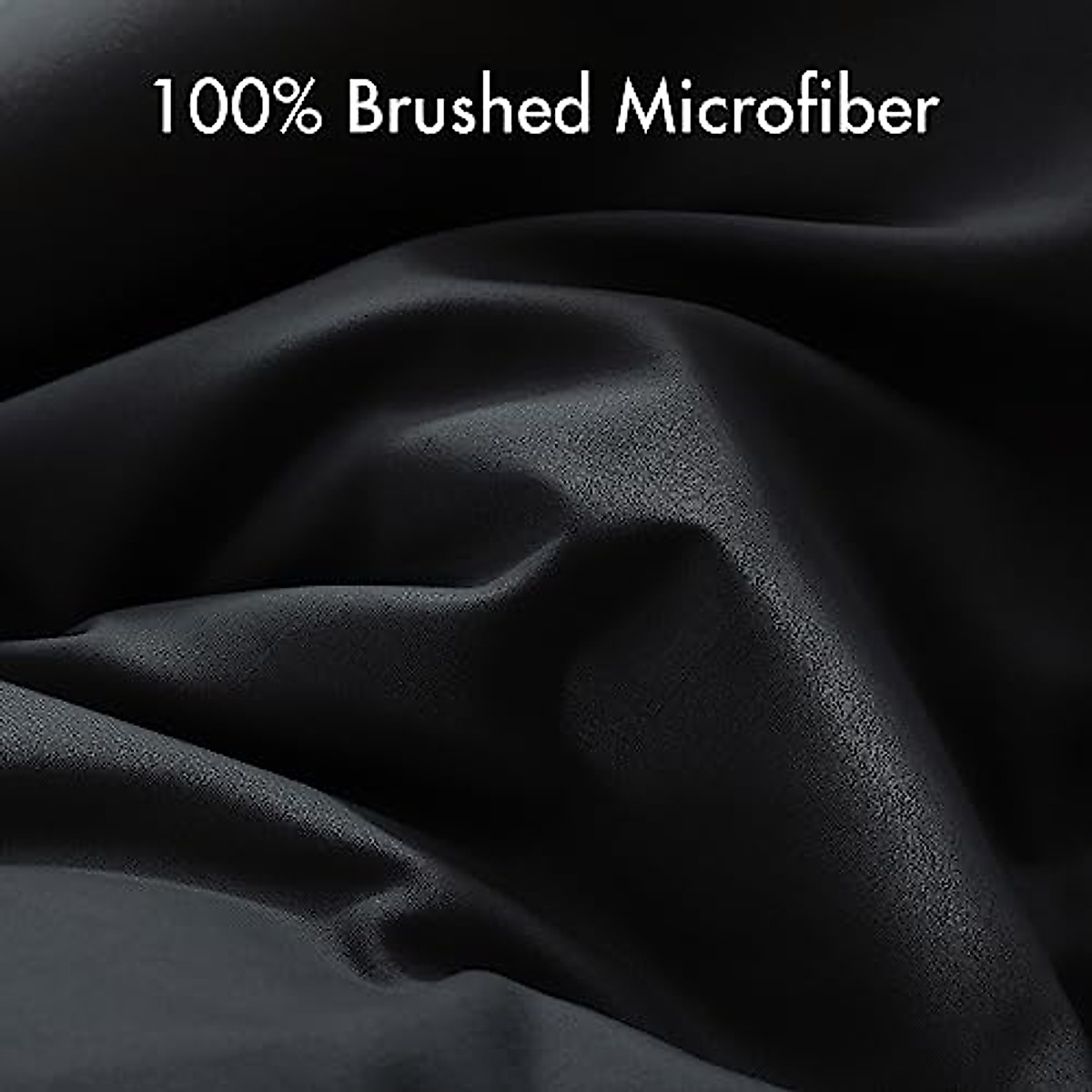 MUXHOMO Queen Comforter Set, Black Comforter for Queen Size Bed, Soft Warm Bedding Set 3 Pieces for All Seasons, 1 Comforter (88"x88") and 2 Pillow Shams (20"x30")