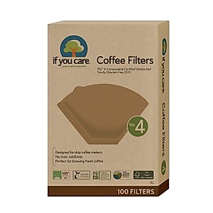 If You Care # 4 Cone Shaped Unbleached All Natural Compostable Coffee Filters, 100 Count (Pack of 2), Chlorine Free