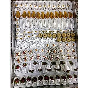GLC Gold Leaf Silver Leaf, 99.9% Pure Silver Leaf Varakh Foils 50pcs 4 x 6 Inch for Sweets Deco,Cake Baking,Chocolate,Supari,Serums,Ayurvedic Medicine,Decoration,Beauty Face Kits,Painting Art Crafts_