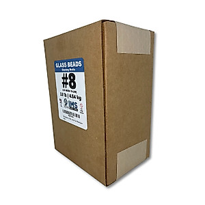#8 Glass Beads - (10 LBS or 4.54 kg) - Blasting Abrasive Media (Medium) - 70-100 US Mesh for Blast Cabinets or Sand Blasting Guns
