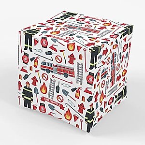 Firefighter Wrapping Paper Party Gift Wrap - Folded Flat 30 x 20 Inch - 3 Sheets
