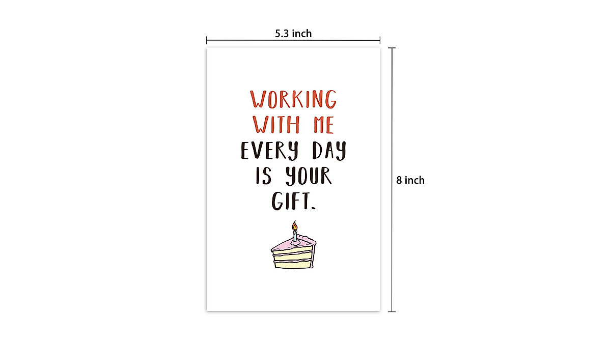 Ulbeelol Pompous Colleague Birthday Card, Funny Work Bestie Bday Card ...
