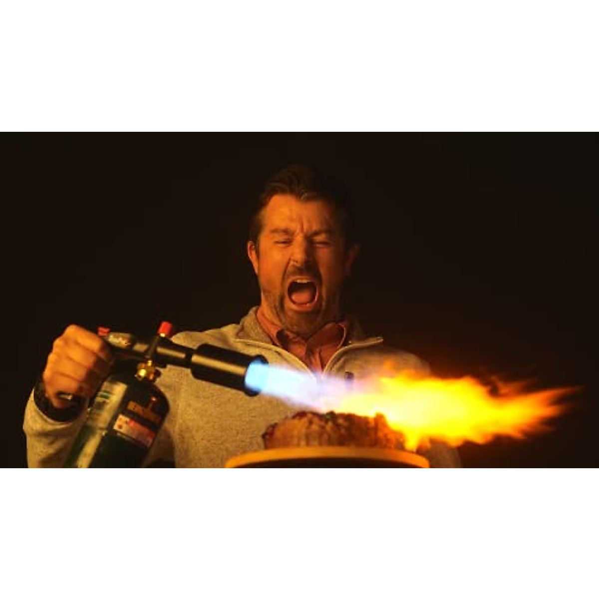 POWERFUL SearPro Charcoal Torch Lighter - Cooking Gadgets - Sous Vide - Cooking Torch - Culinary Kitchen Torch - Flamethrower Meater Gun Lighter - BBQ Propane Torch - Chef Blow Torch Tank Not Included