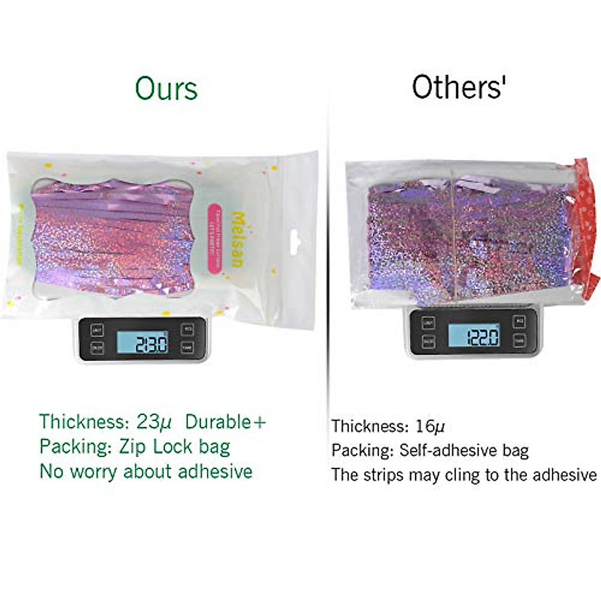 Melsan 2 Pack 3.2 ft x 8.2 ft Tinsel Foil Fringe Curtains Backdrop, Sparkle Metallic Foil Curtains for Party Photo Booth Props Decoration, Pinkish Purple