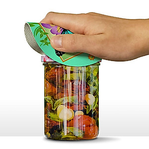 Blue Butterfly Purple Flowers Round Rubber Non-Slip Jar Gripper Lid Opener