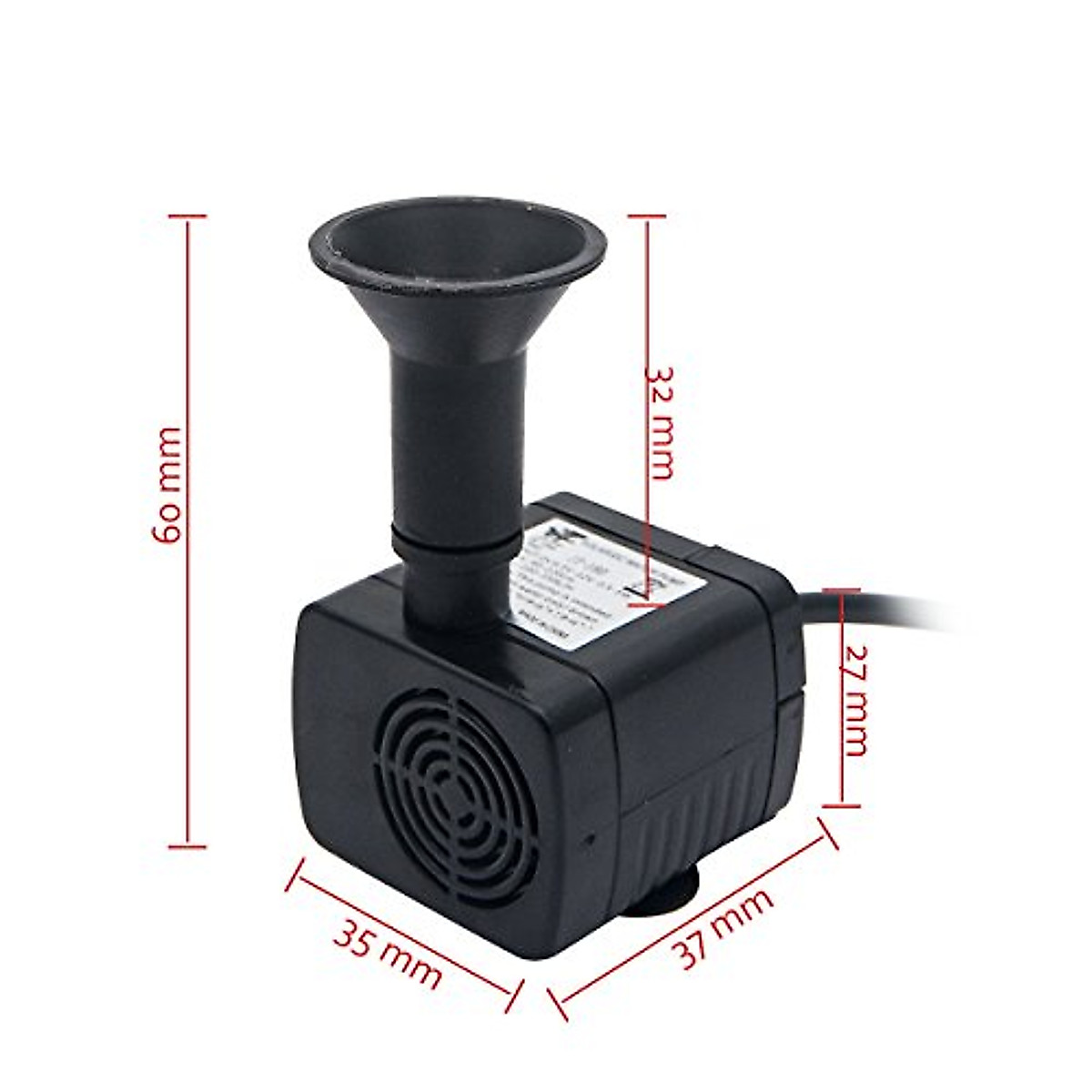 MASO 7V 1.4W 180L/H Solar Panel Powered Water Feature Pump Garden Pool Pond Aquarium Fountain Brushless for Bird Bath Pond Pull Garden - Power Pump：JT-180（CE/ROHS/IP68） DC7V，140MA