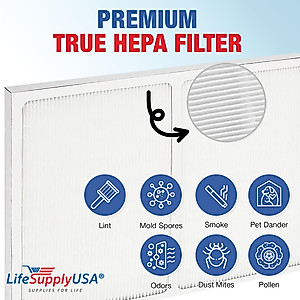 LifeSupplyUSA True HEPA Filter Replacement Compatible with Sears Kenmore 032 85301000, 118012, 85300, 3285300 Air Purifier