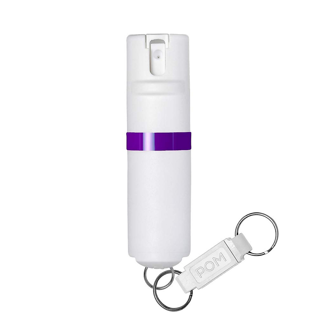 POM Pepper Spray Flip Top Keychain - Maximum Strength OC Spray Self Defenes - 25 Bursts, 10ft Range - Accurate Stream Pattern