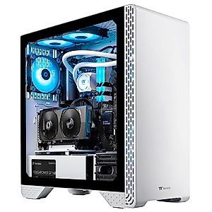 Thermaltake Glacier i360 Liquid-Cooled PC (Intel i5-11600K, RTX 3060, 16GB RGB 3200Mhz DDR4 ToughRAM RGB Memory, 1TB NVMe M.2, WiFi, Win 10 Home) Gaming Desktop Computer S3WT-Z590-G36-LCS