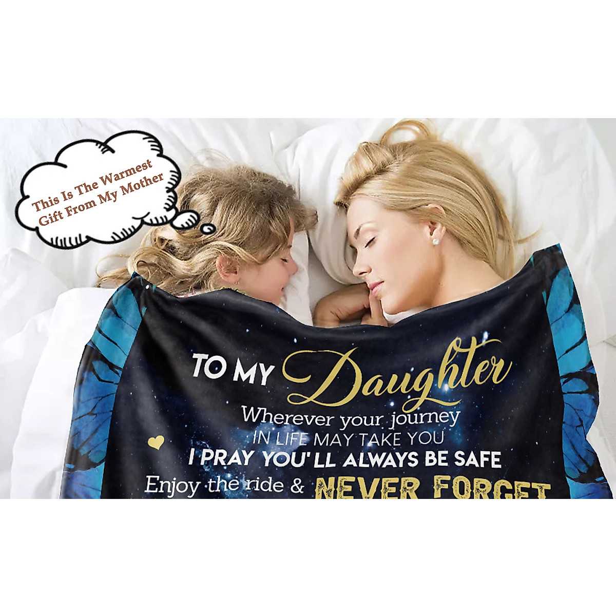 WSYEAR Daughter Gift from Mom-Mothers Day Birthday Gifts for Daughter Adult, Daughter Blanket from Mom-Mother's Day Wedding Anniversary Daughter Gifts 60X50