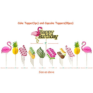 LOVENJOY Hawaiian Luau Birthday Party Decoration Kit, Pre-Strung Banners, Large