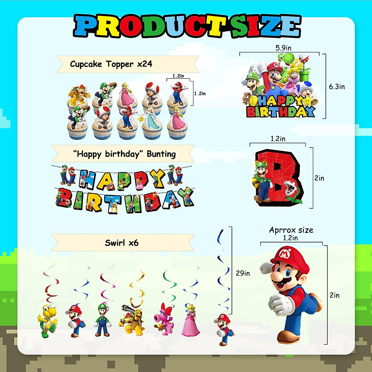 117Pcs Birthday Party Supplies - Birthday Decorations Kit for Boys Kids Including Balloons, Banner, Tableware, Swirls, Tablecloth, Plates, Cutlery, Forks, Spoons, Knife & Napkins (Buy This)