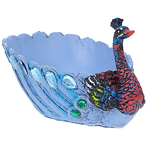 Happyyami 1Pc Peacock Flower Pot Resin Succulent Plant Potted Cactus Planters Retro Flower pots Unique Succulent Container Planter Outdoor Mini pots Peafowl Flower Pot Potted Plant Miniature