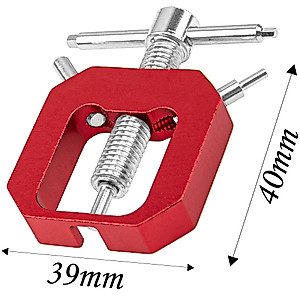 ShareGoo RC Motor Gear Puller Remover Universal Pinion Gear Tooth Extractor Tool Compatible with HSP HPI Traxxas RC4WD Axial Redcat 1/8 1/10 RC Car Truck (Red)