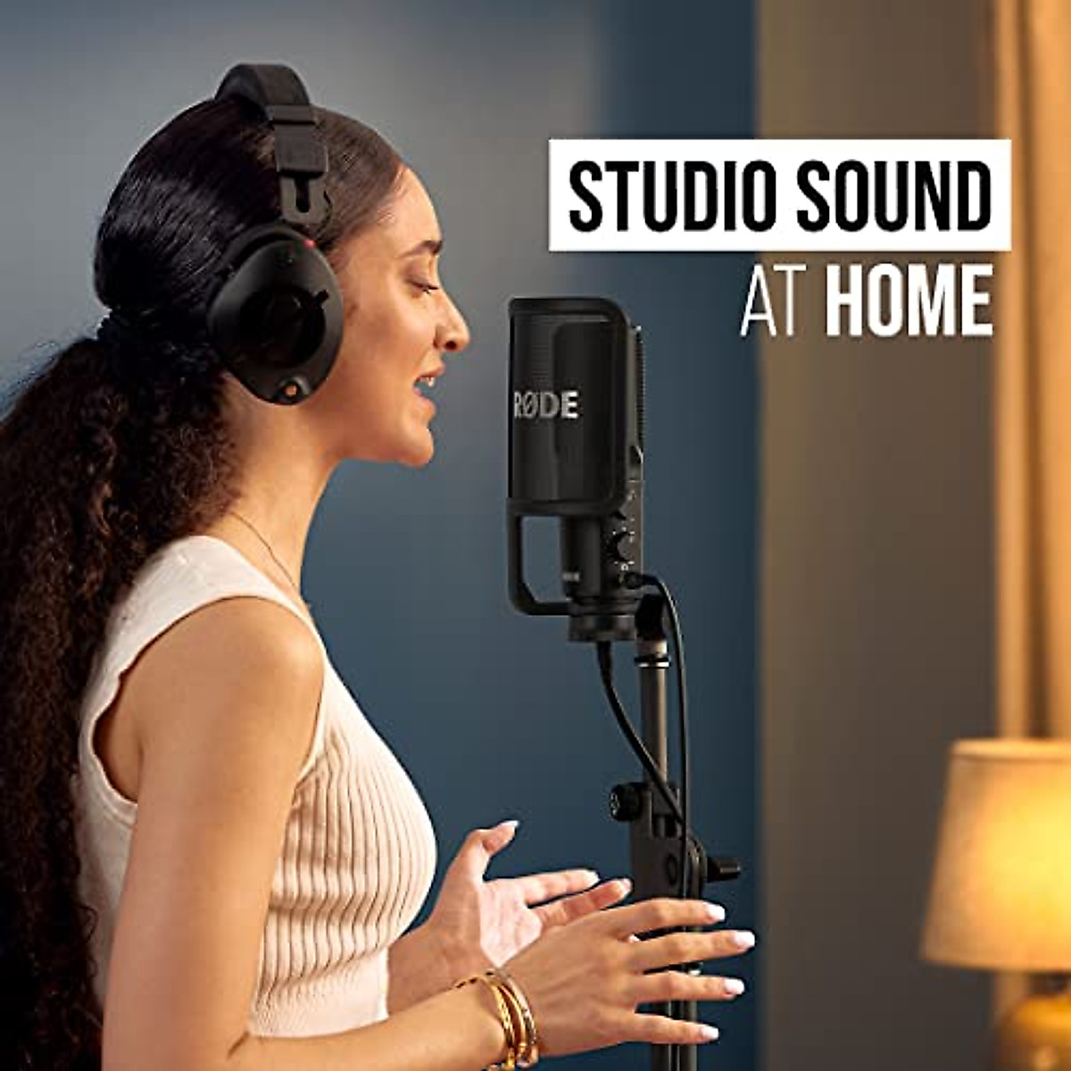 RØDE NT-USB+ Professional-Grade USB Condenser Microphone For Recording Studio Quality Audio Directly To A Computer Or Mobile Device, Black