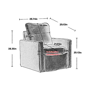 HomSof Swivel Barrel Chair, 360 Degree Modern Lounge Chair, Navy Velvet Accent Armchair for Living Room