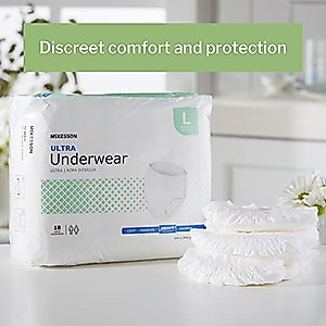 McKesson Ultra Underwear, Incontinence, Heavy Absorbency, Large, 18 Count