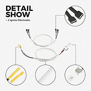 MOOTVGOO 7642 Grill Igniter, BBQ Electronic Igniter Kit Replacement for Weber Spirit E210, S210, Spirit E310, Spirit S310 Gas Grill Models with Up Front Controls