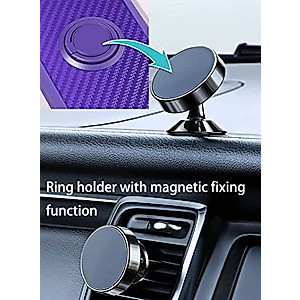 Case for Samsung Galaxy A40 Case Compatible with Samsung Galaxy A40 Phone Case PC backplane + Silicone Soft Frame Cover [360 Metal Ring, Magnetic Car Mount] TZZH-ZI