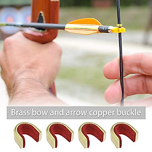 Create idea 30PCS Archery String Nocking Points Brass Bow String Nocks Buckle Clips for Compound and Recurve Bow String Accessories