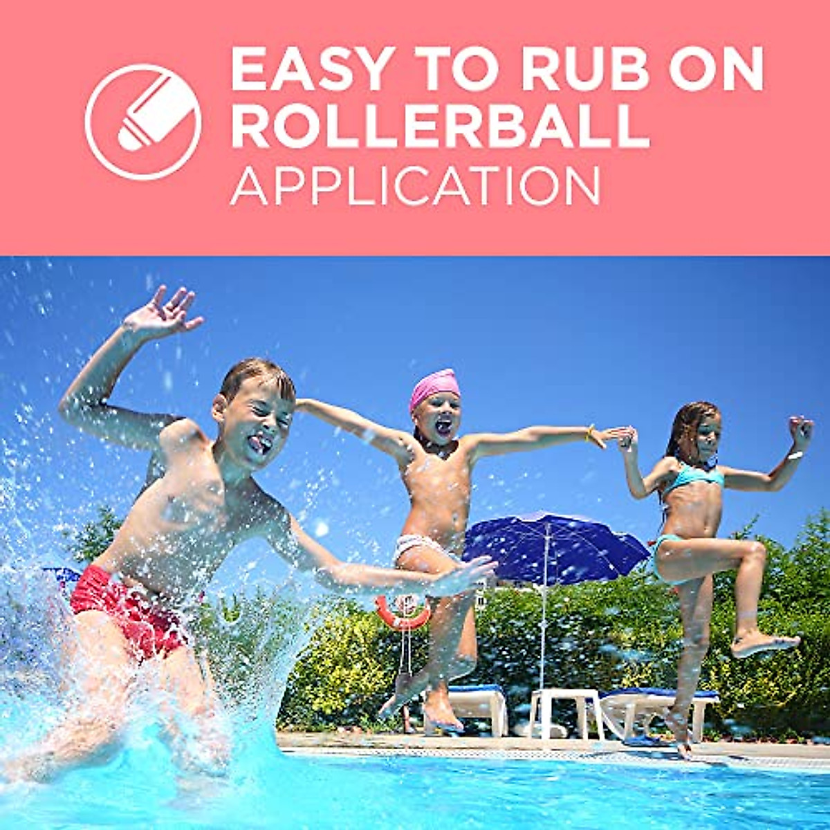 Coppertone Kids Roll-On Sunscreen with Blue Color, Zinc Oxide Sunscreen Lotion, Kids Tear Free Sunscreen, 2.5 fl oz bottle