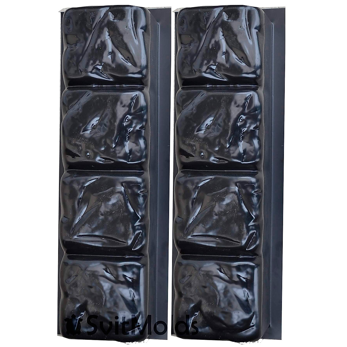 Concrete molds DIY Edge Stone Log Edging Border Garden Cement Curbs Garden Patio Sold 2pcs (BR02-Sm)