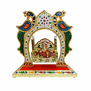 Peacock Jhula For ladu Gopal/ Bal Krishna jhula, Swing Palana Laddu Gopal for Puja,Home,Office decor Jhula (9.5 x5x10 Inches)