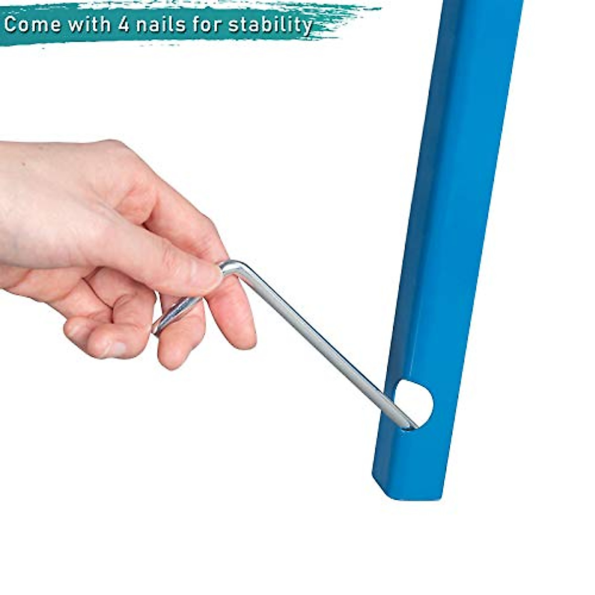 VINGLI Upgrade 8FT Ornamental Windmill Backyard Garden Decoration Weather Vane, Heavy Duty Metal Wind Mill w/ 4 Legs Design, Blue