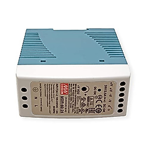 TRENDnet 60 W Single Output Industrial DIN-Rail Power Supply, Universal AC Input, Extreme -20 to 70 °C (-4 to 158 °F) Operating Temp., Ti-M60204, Blue