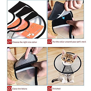 Himalayan Star Cat Dog Cone Collar pet Protective Cover , cat Dog Collars for After Surgery,to Prevent Pets from Licking Wounds (6# XS)