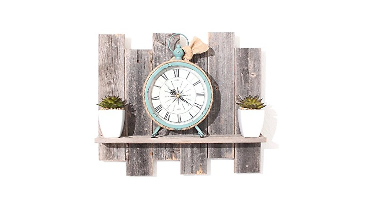 Farmhouse Staggered Wall Shelf - Reclaimed Wood & USA Made