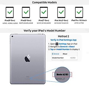 ONHI 360 Rotatable 7 Colors Back-lit Wireless Keyboard Case for New 10.2" iPad 9 th Gen,iPad 8th &7th Gen, Air 3, Pro 10.5(Rose Gold)