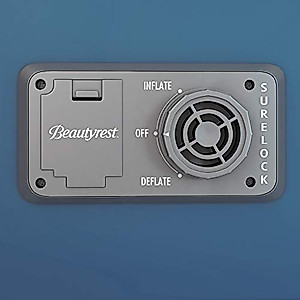 Simmons Beautyrest Comfort Plus Express Bed, Internal Pump with Plush Velveteen Pillow Top Air Mattress, 100% Leak Proof with Sleep Fresh Technology, 17" Full, Blue