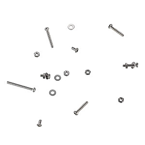 HanTof 410Pcs Tiny Phillips Pan Head Machine Screws Bolts, 18-8 Stainless Steel, M2 x 4/6/8/10/12/16/20mm, Micro/Mini Round Head Screws Nuts and Washers Assortment Kit, Fully Threaded Pitch: 0.4mm